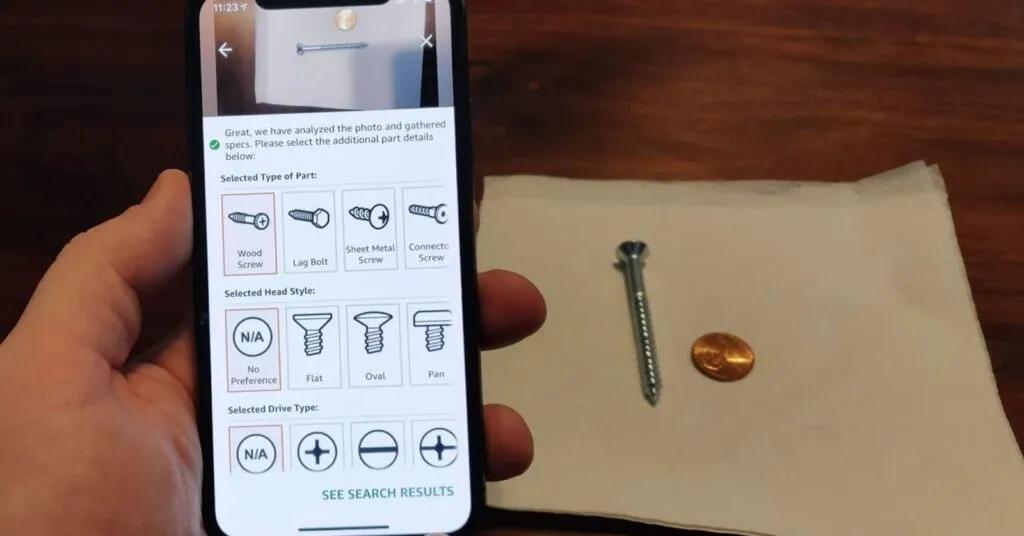 Identifying screws, a practical use case study for visual search