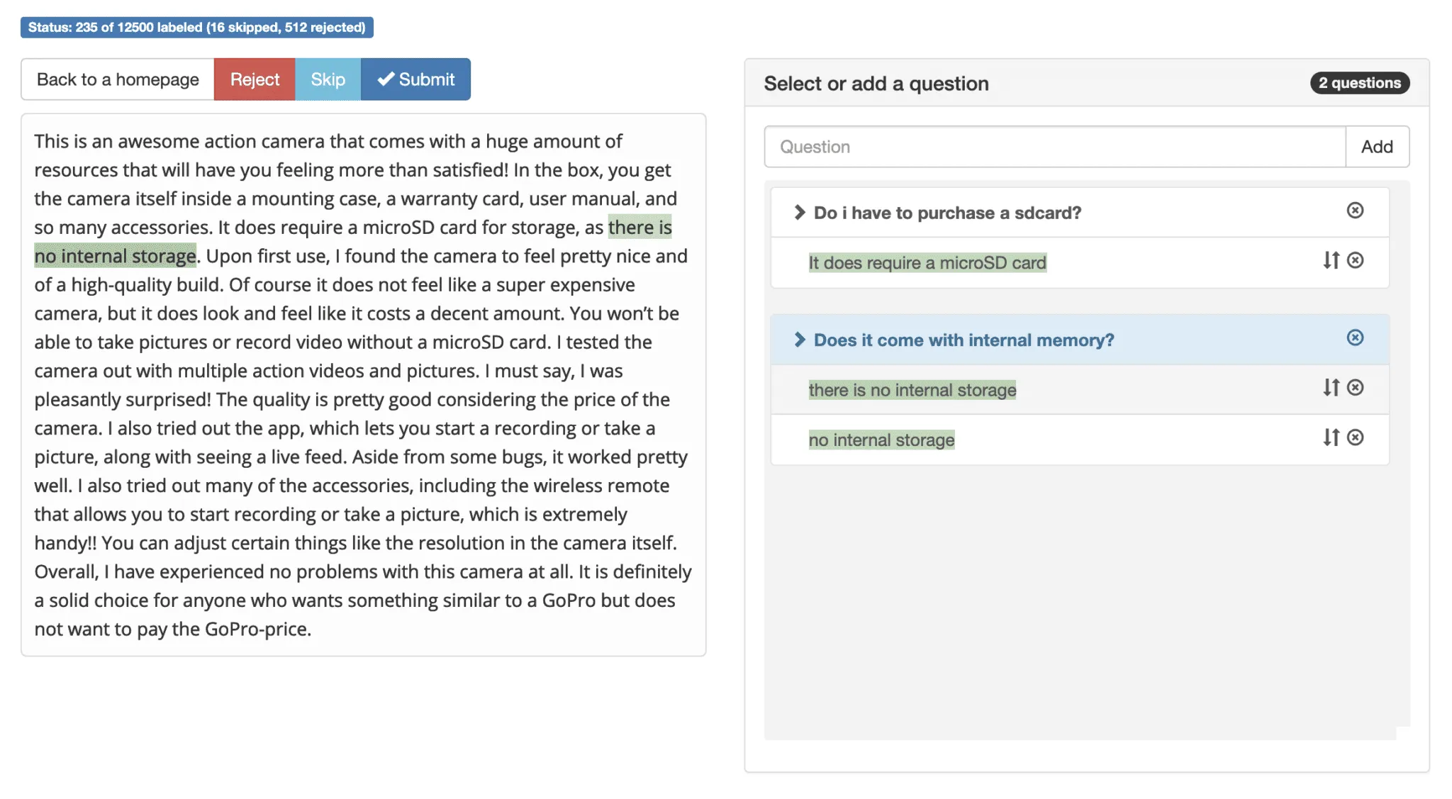 BERT Question Answering System